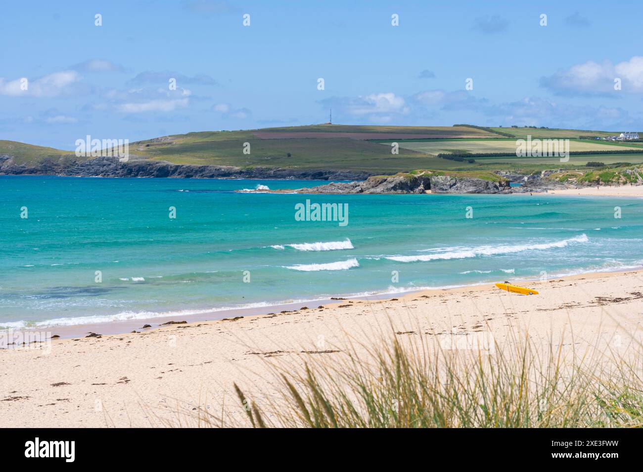 Beautiful water at Constantine Bay - Cornwall, UK Stock Photo - Alamy
