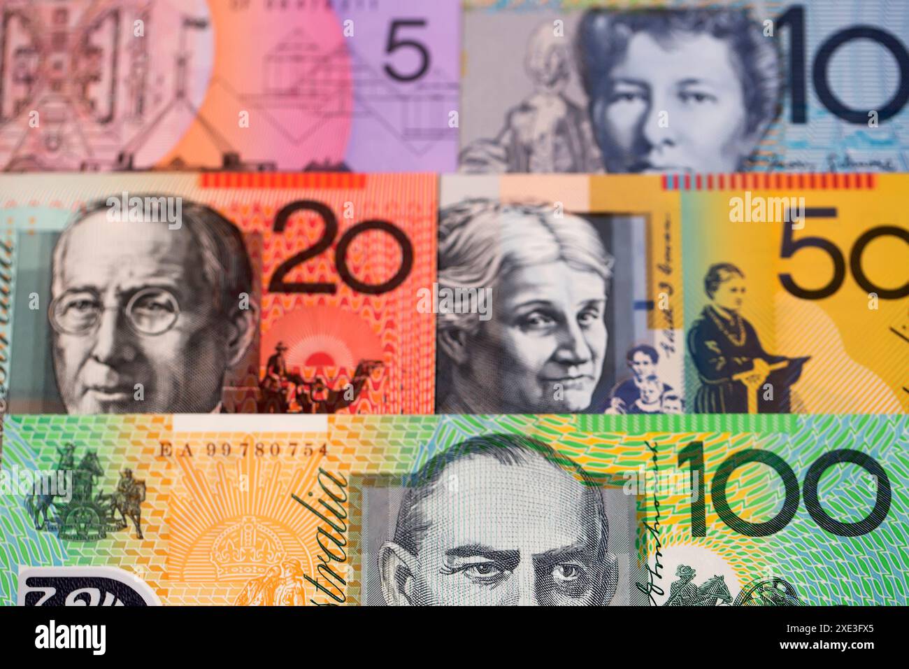 Australian money a business background Stock Photo - Alamy