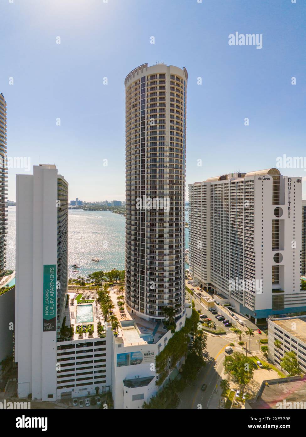 Miami, FL, USA - May 23, 2024: Aerial photo Opera Tower Miami 2024 ...