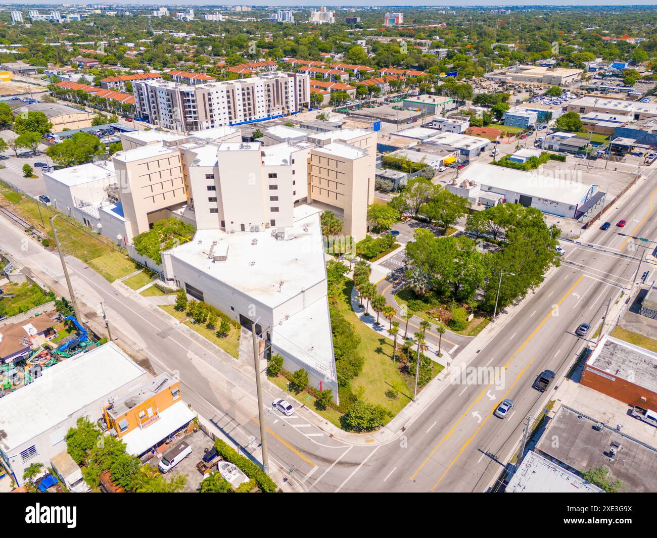 Miami, FL, USA - May 31, 2024: Aerial photo Miami Center for Mental Health and Recovery located ...