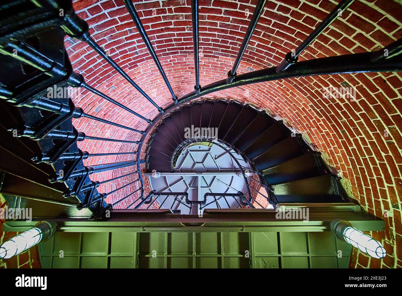 Heceta Head Lighthouse Spiral Staircase Upward View Stock Photo - Alamy