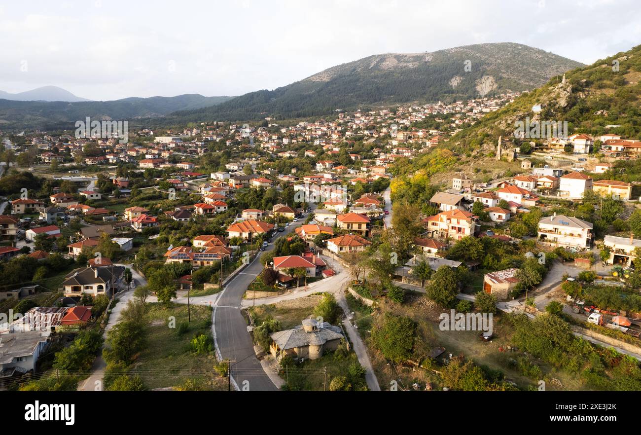 Drone scenery of traditional town of Konitsa in , Epirus, Ioannina ...