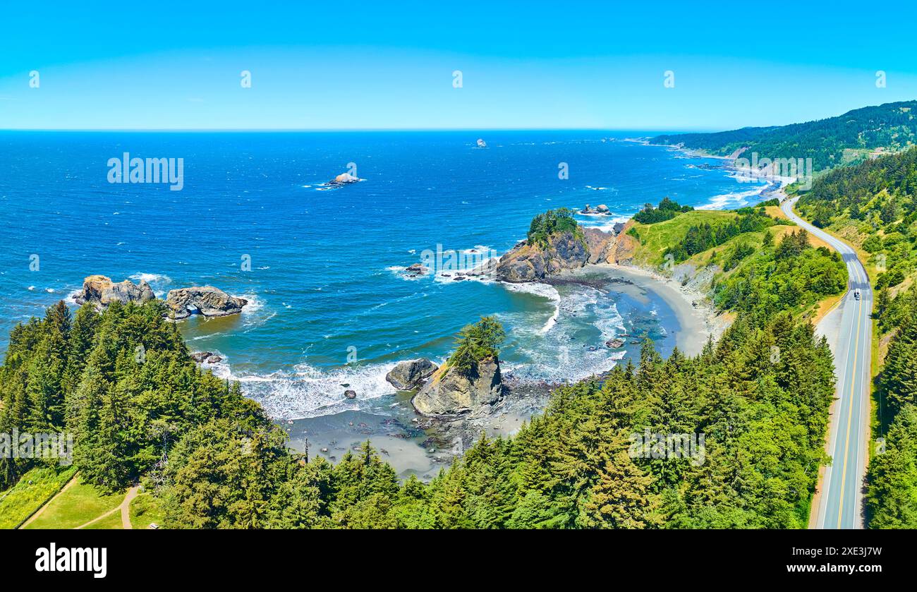Aerial view rock formations evergreen hi-res stock photography and ...