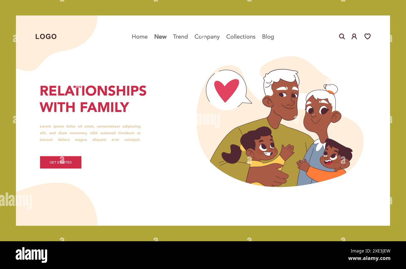 Relationships with Family concept. A heartwarming embrace among ...