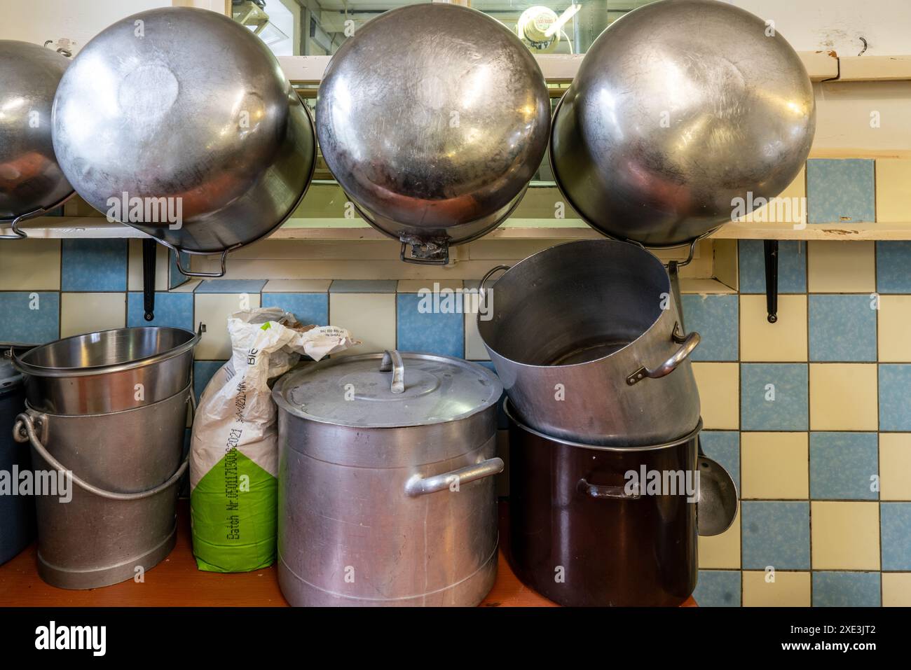 Dough bowls in a bakery Stock Photo - Alamy