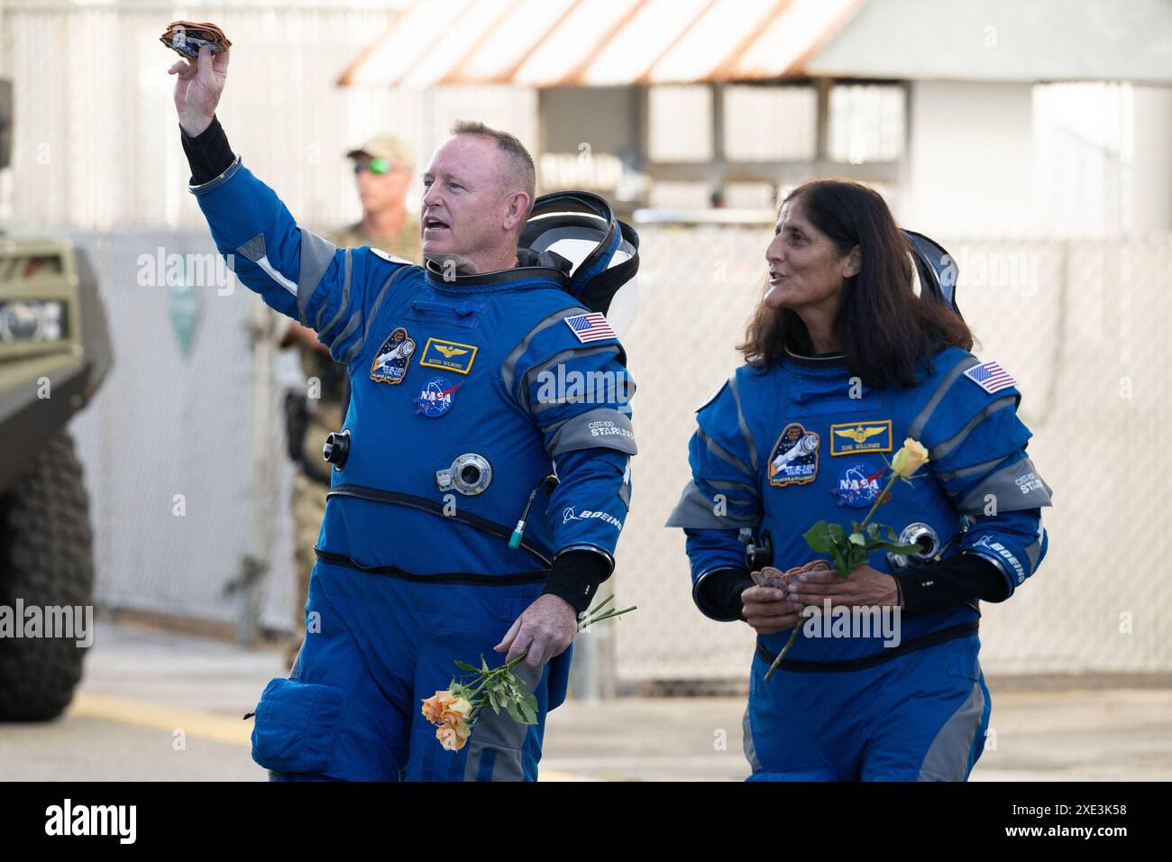 In this file photo, NASA astronauts Butch Wilmore, left, and Suni ...