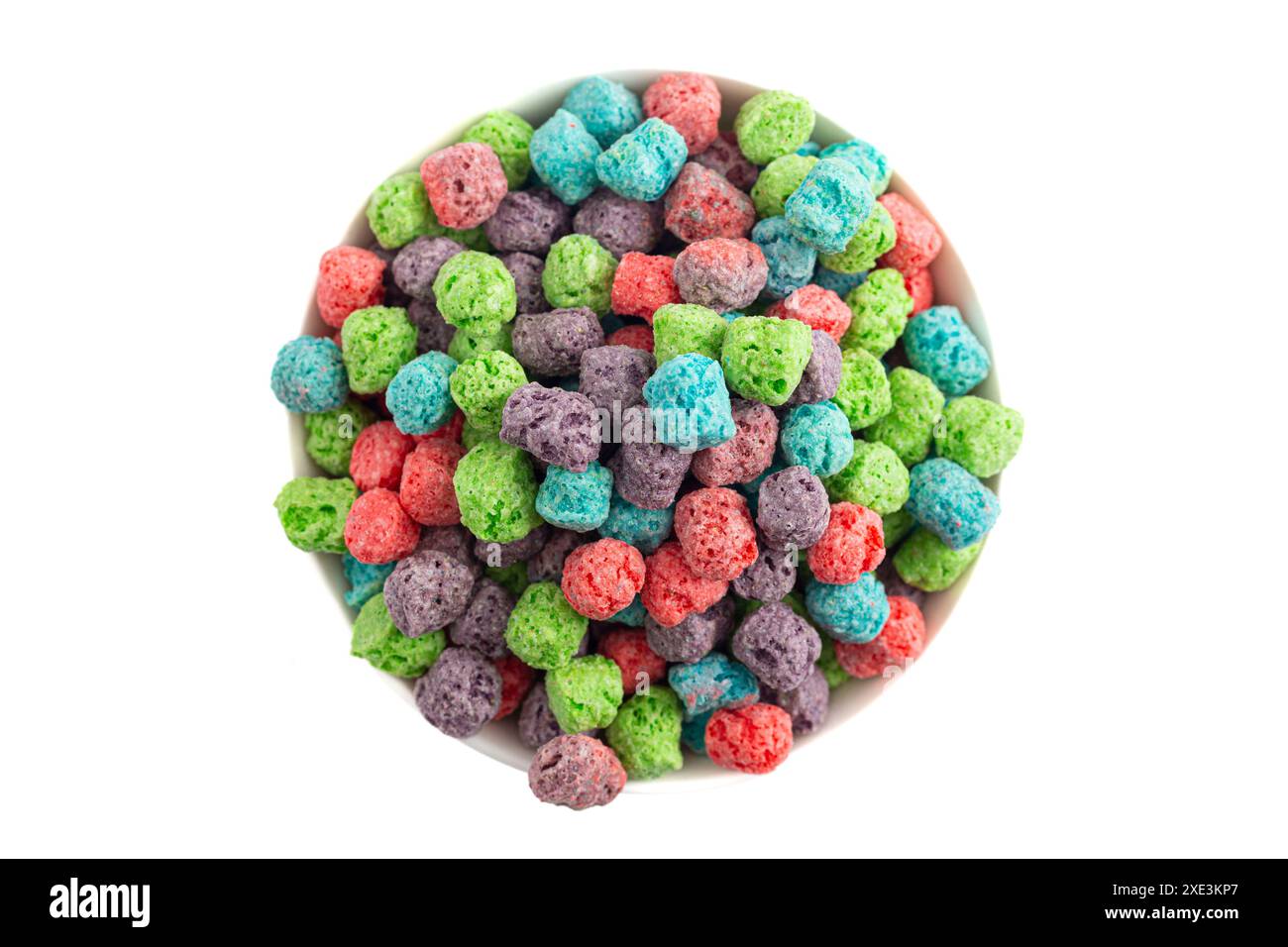 Bowl Full of Red Purple Green and Blue Berry Flavored Kids Cereal ...