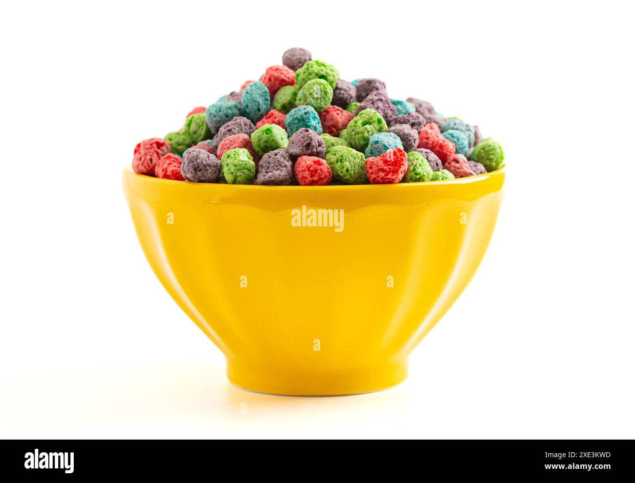 Bowl Full of Red Purple Green and Blue Berry Flavored Kids Cereal ...
