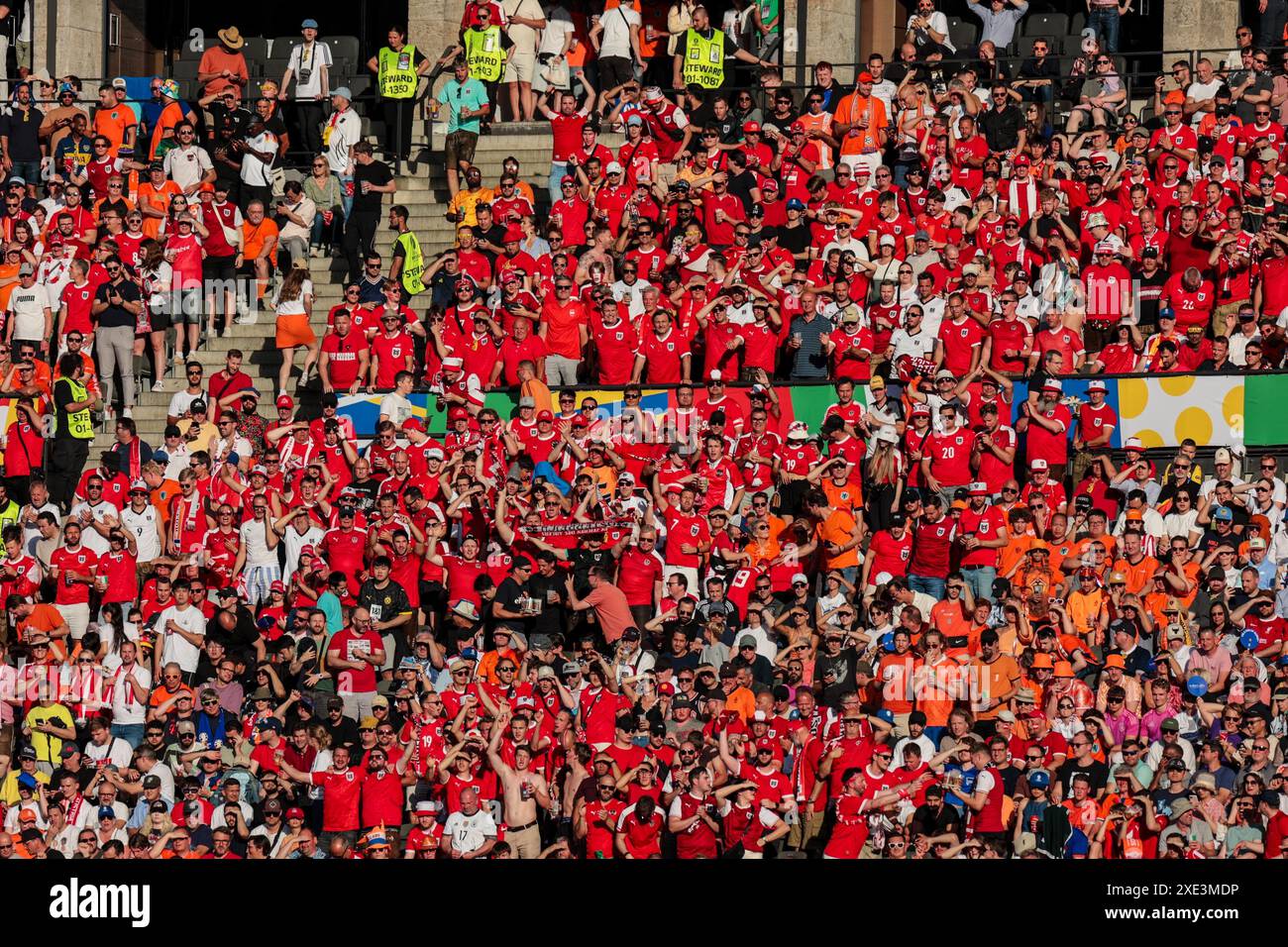 Austria fans during UEFA Euro 2024 - Holland vs Austria, UEFA European Football Championship in ...