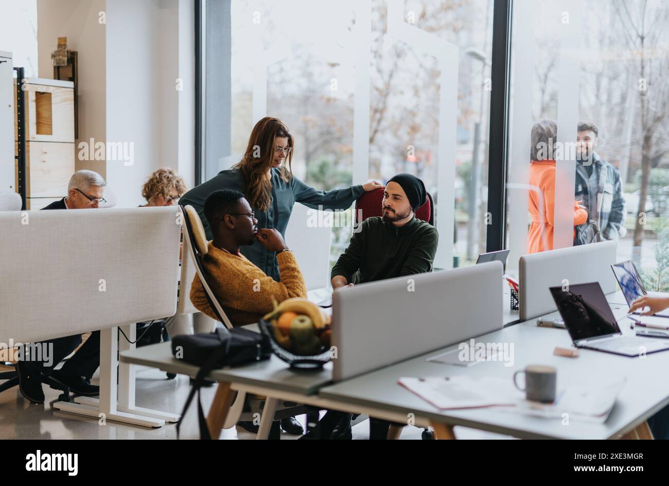 Diverse employees colleagues collaborating hi-res stock photography and ...
