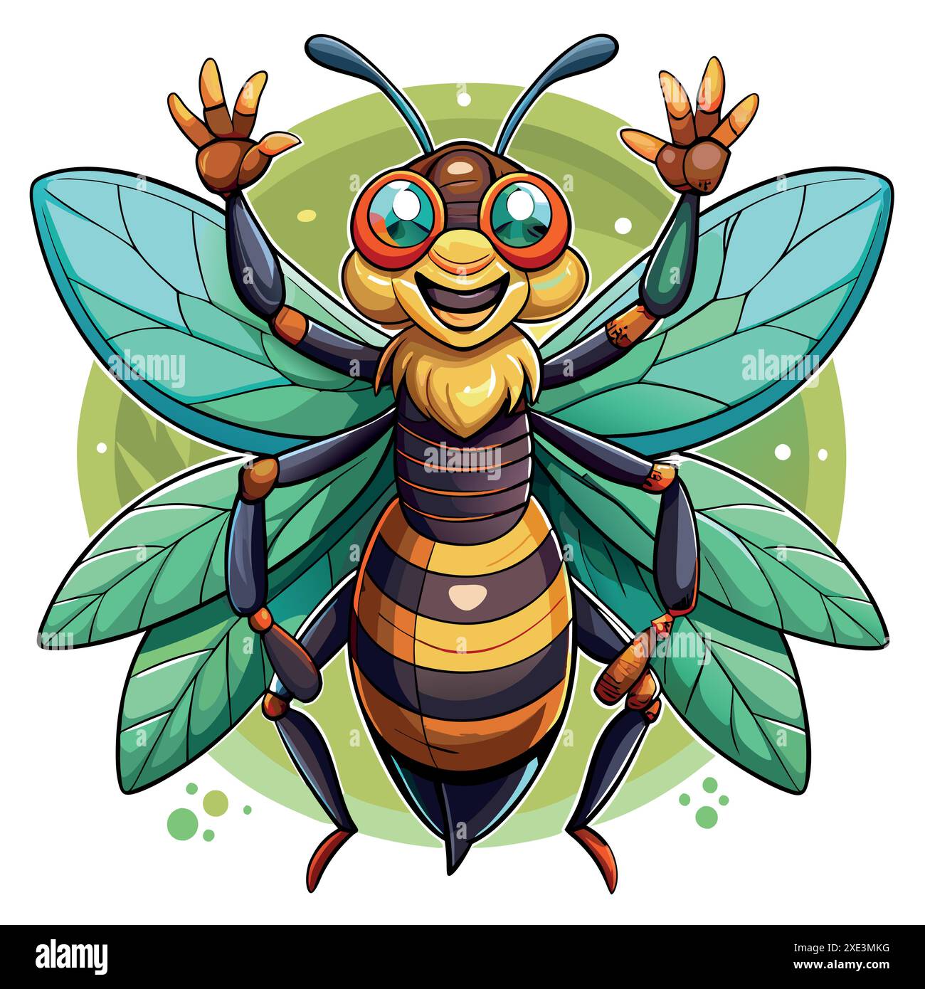 Cicada Killer Wasp bug unworthy cries office vector. AI generated image ...