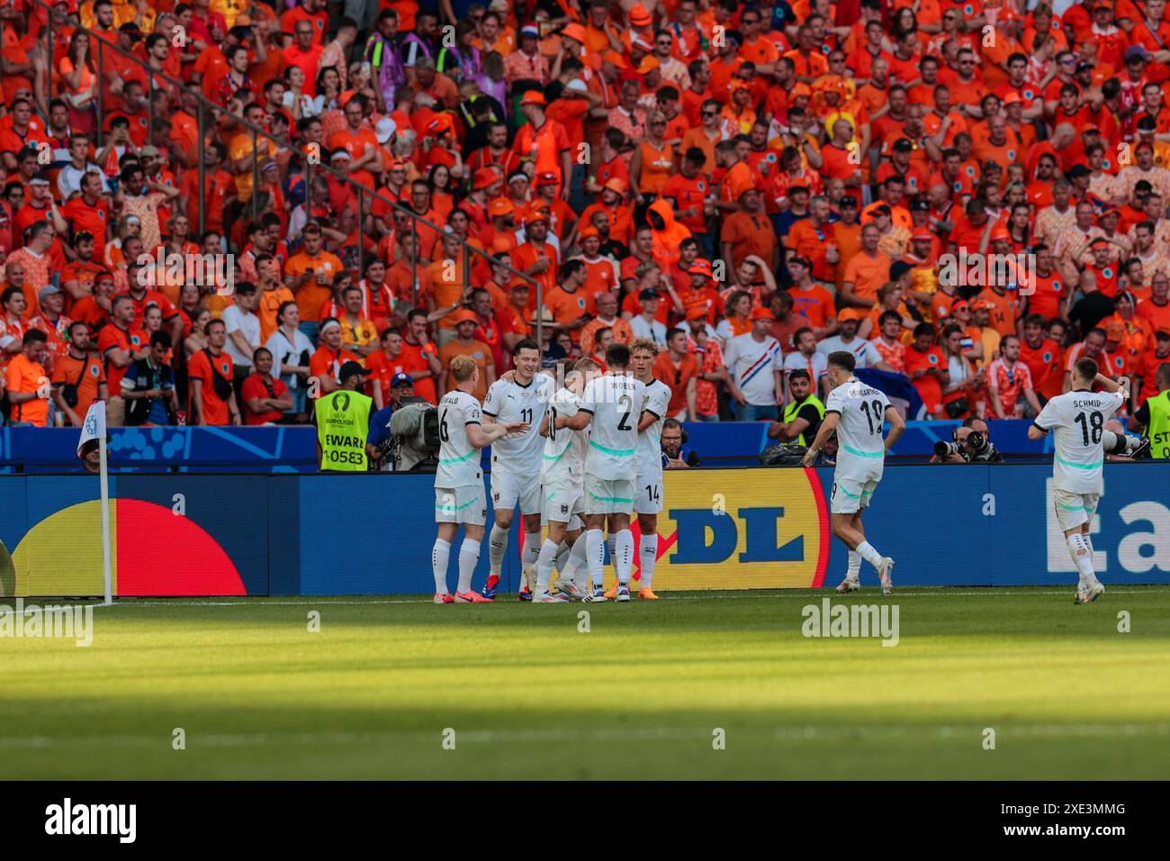 Austria team goal celebrations during UEFA Euro 2024 - Holland vs ...