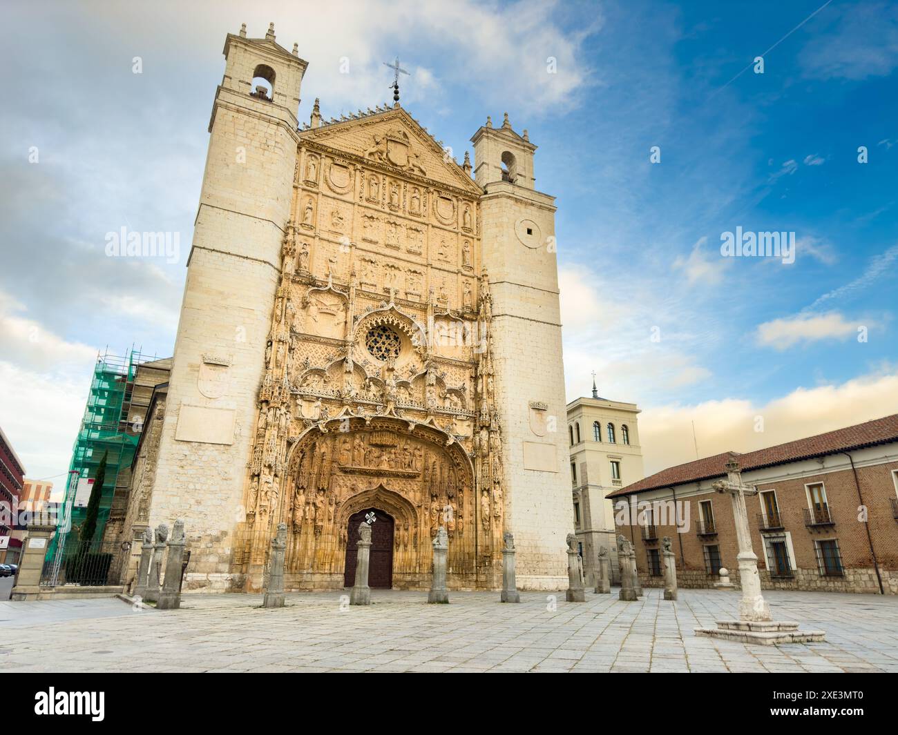 San Pablo church in Valladolid, Spain. The facade is one of the best ...