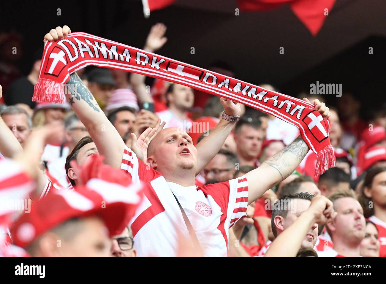MUNICH, GERMANY - JUNE 25: Fan of Denmark during the UEFA EURO 2024 ...