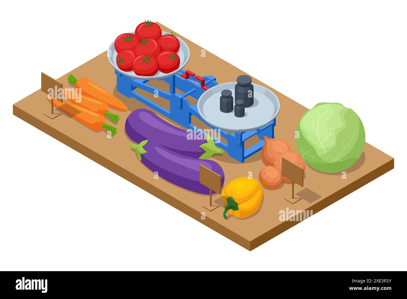 Vintage scale vegetables Stock Vector Images - Alamy