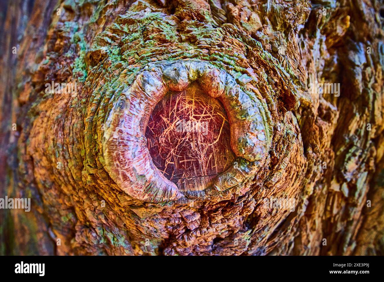 Tree Trunk Knot Texture Close-Up in Natural Light Stock Photo - Alamy
