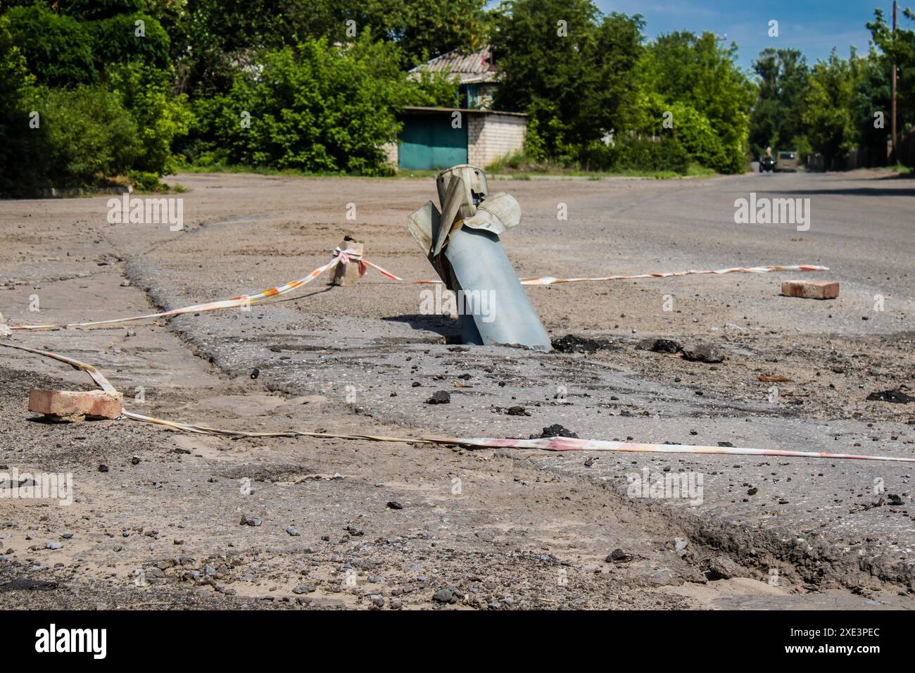 Kupiansk, Ukraine, June 24 2024 Russian guided flying bomb UMK KAB 250 ...