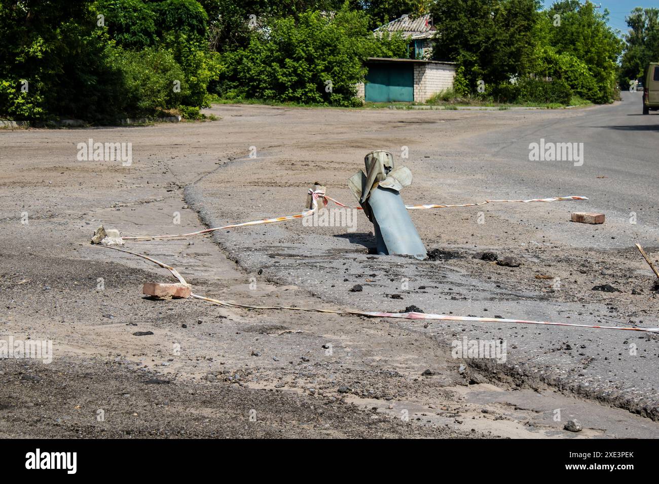 Kupiansk, Ukraine, June 24 2024 Russian guided flying bomb UMK KAB 250 ...