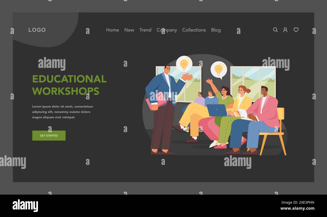 Adult learners in classroom Stock Vector Images - Alamy