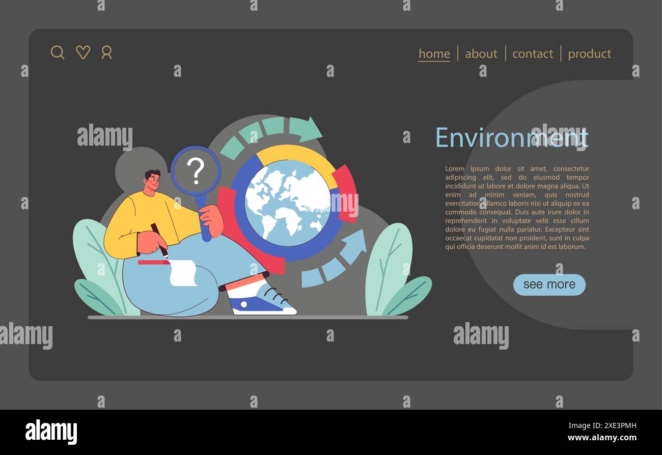 Environmental analysis in PEST framework. Analyst evaluating ecological ...