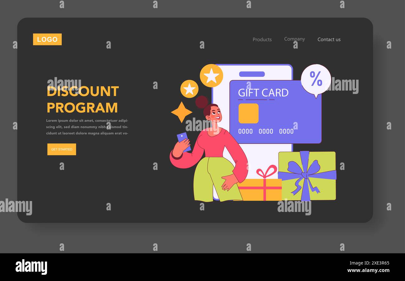 Loyalty Program concept. A delighted customer engages with a rewards ...