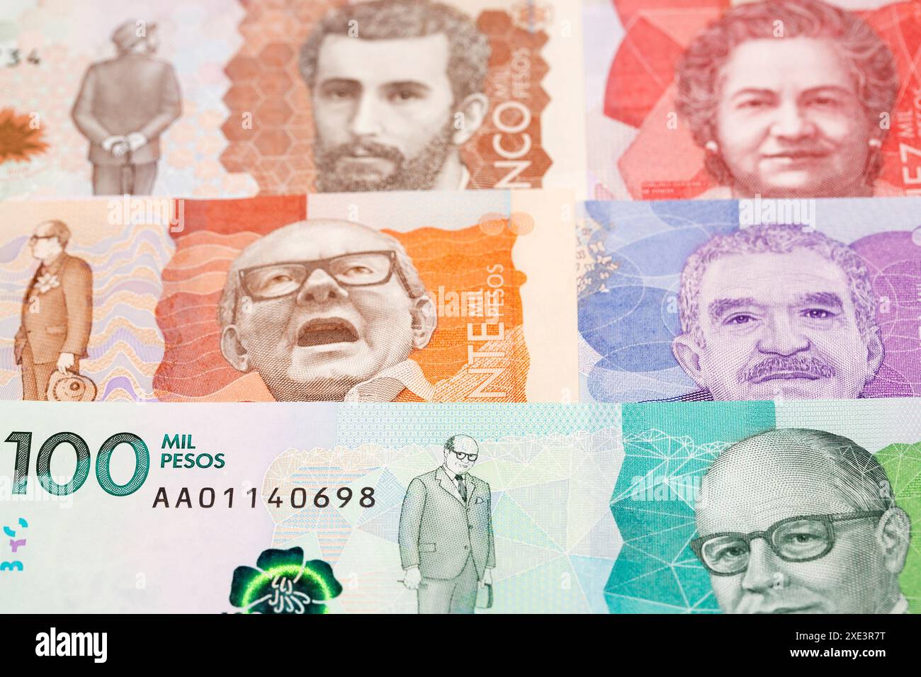 Colombian money a business background Stock Photo - Alamy