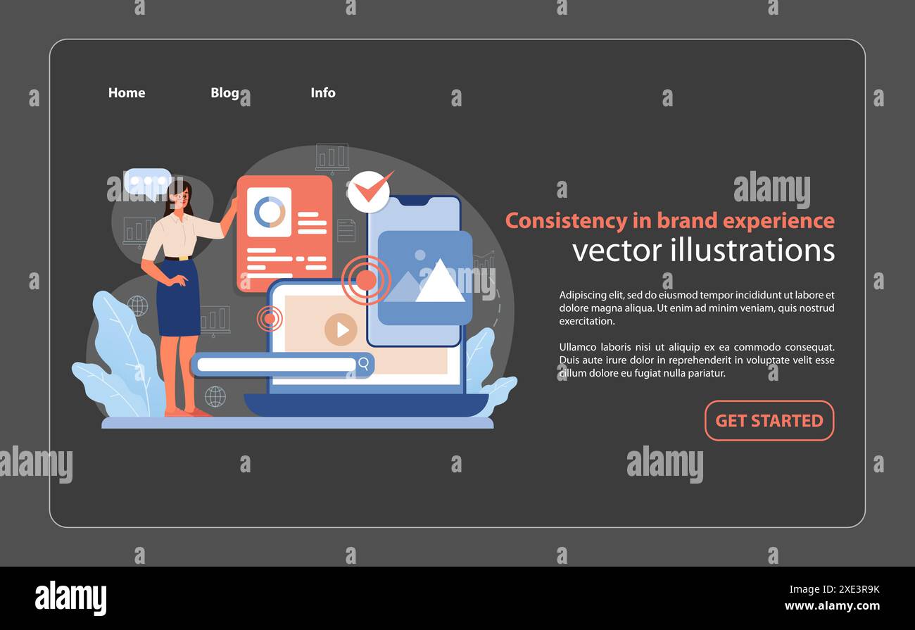 Brand Consistency Experience. An illustrative representation of maintaining uniformity across ...
