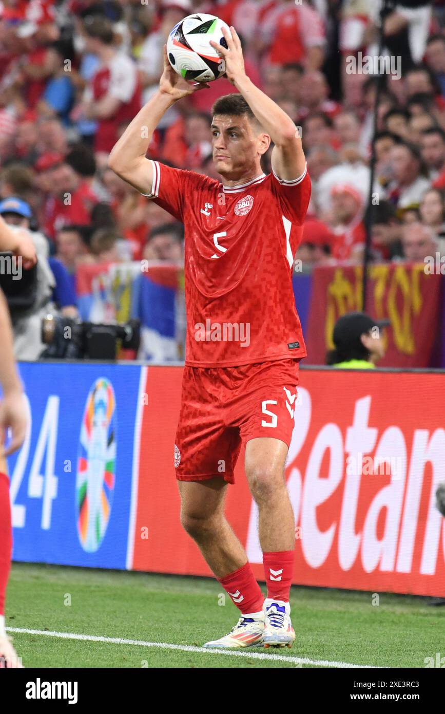 MUNICH, GERMANY - JUNE 25: Joakim Maehle of Denmark during the UEFA ...