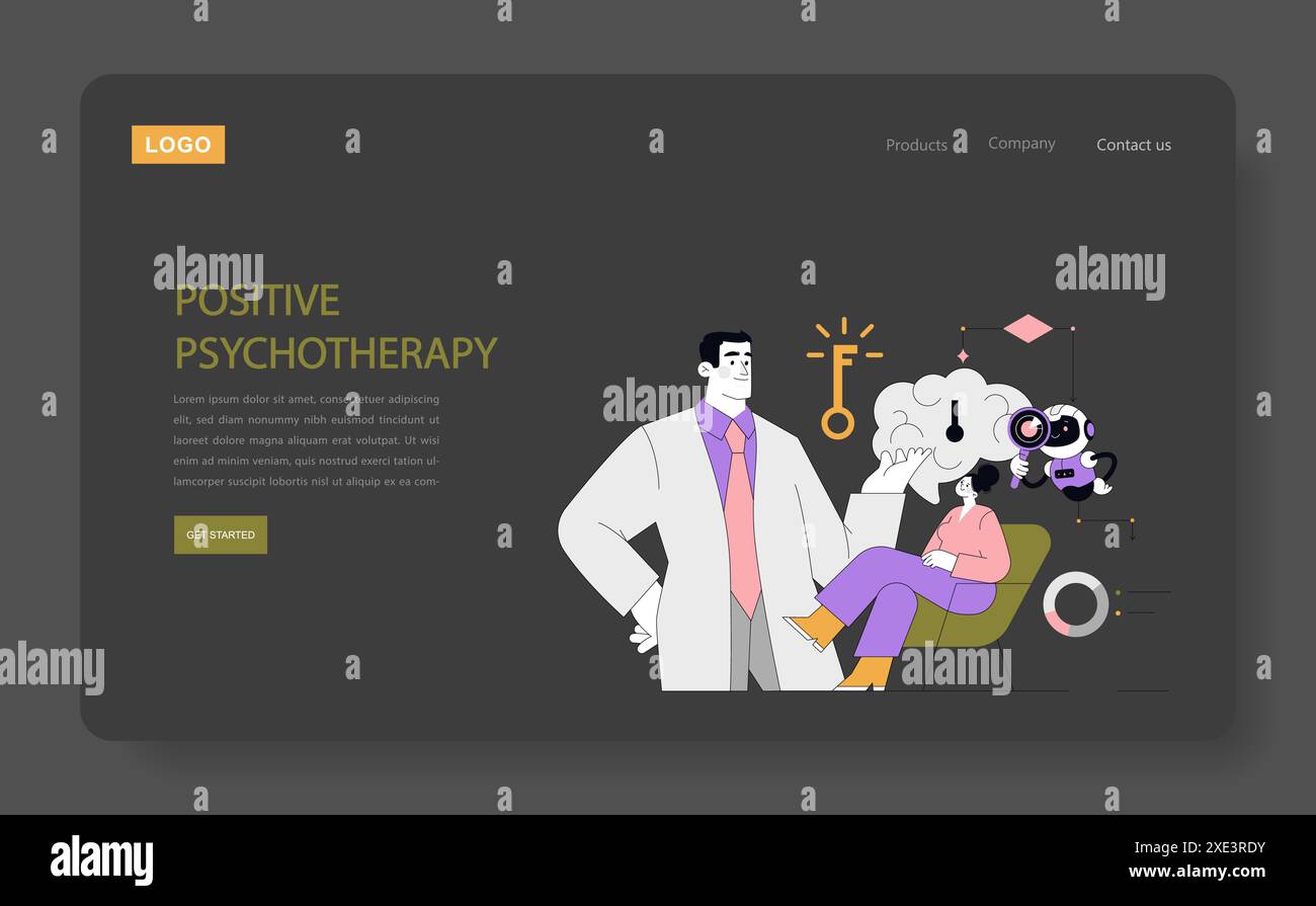 Positive Psychology concept. A therapist engaging with a client ...