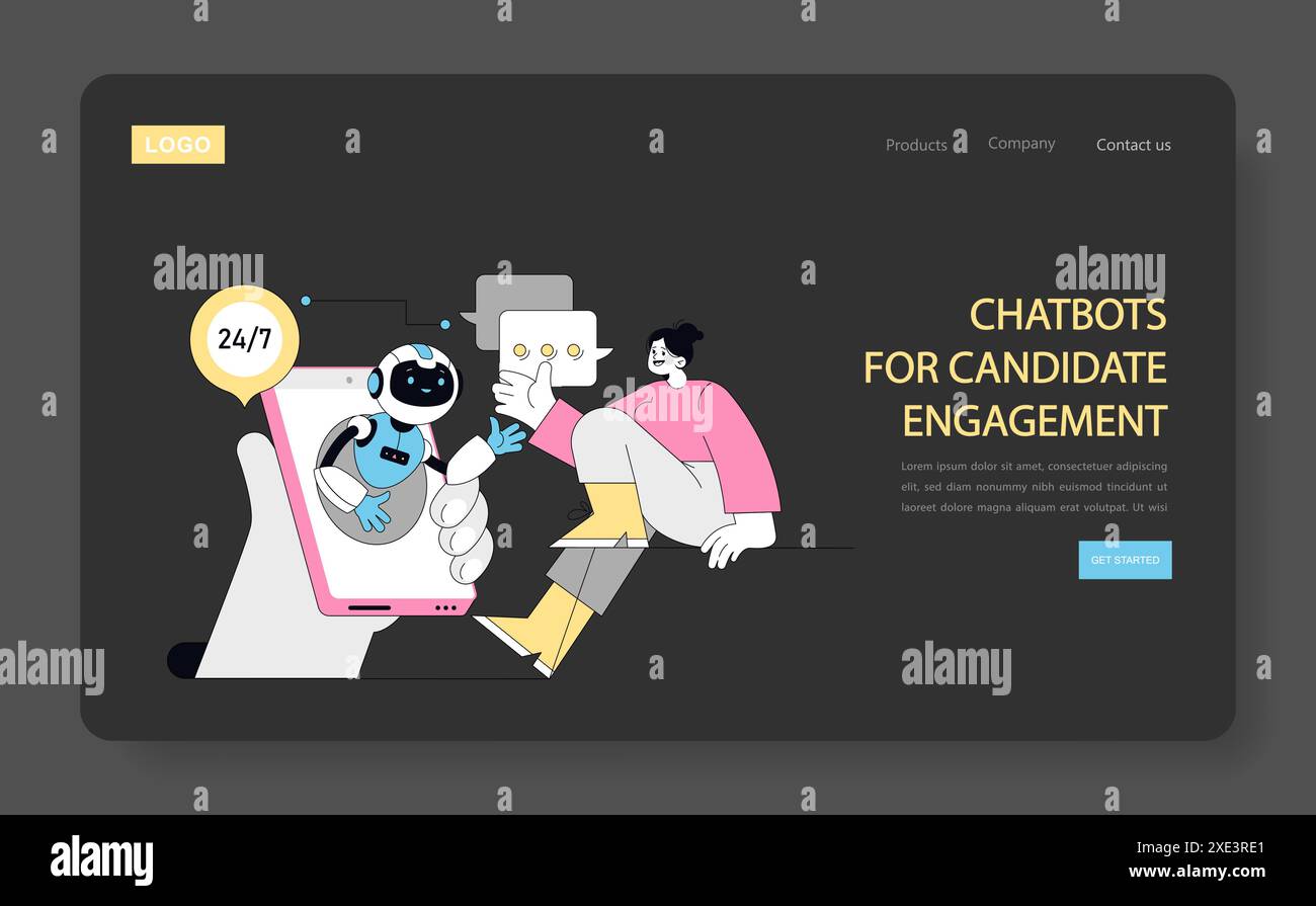 AI recruitment concept. An interactive chatbot assisting a potential ...