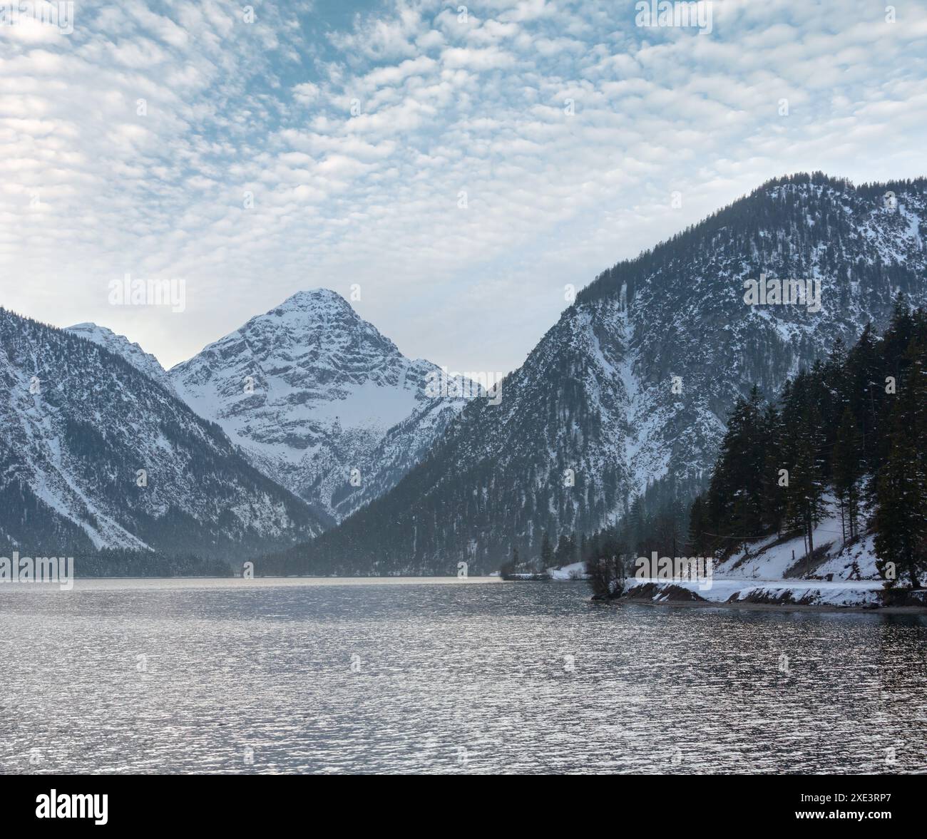 Plansee lake and mountain winter view hi-res stock photography and ...