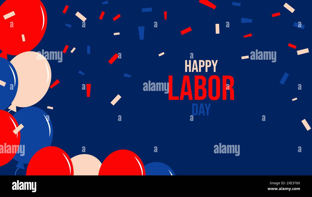 Labor Day USA. First Monday of September. Colors national flag. Side ...