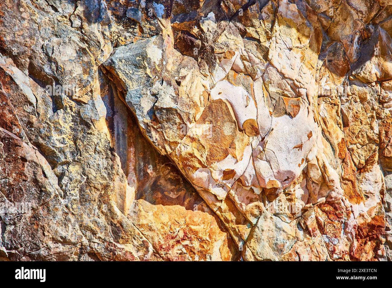 Rugged Rock Surface with Mineral Deposits Close-Up Stock Photo - Alamy