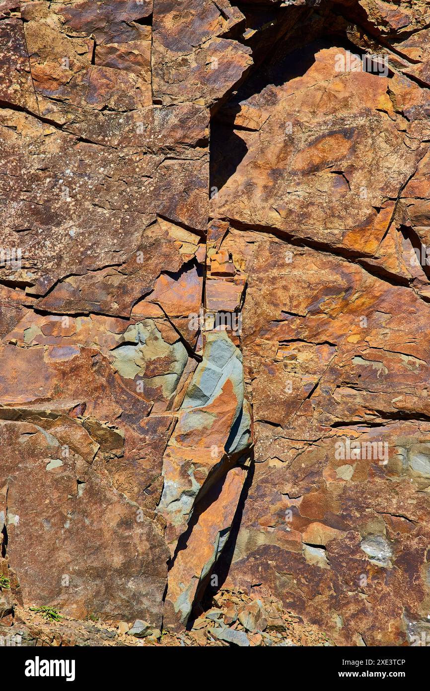Rugged Rock Face Texture Close-Up at Chetco Point Park Stock Photo - Alamy