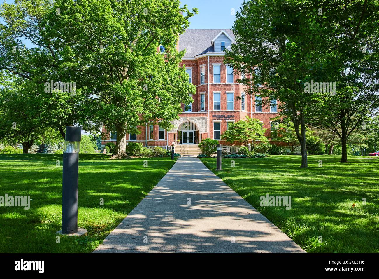 Traditional Huntington Campus Building Amidst Greenery Eye-Level ...