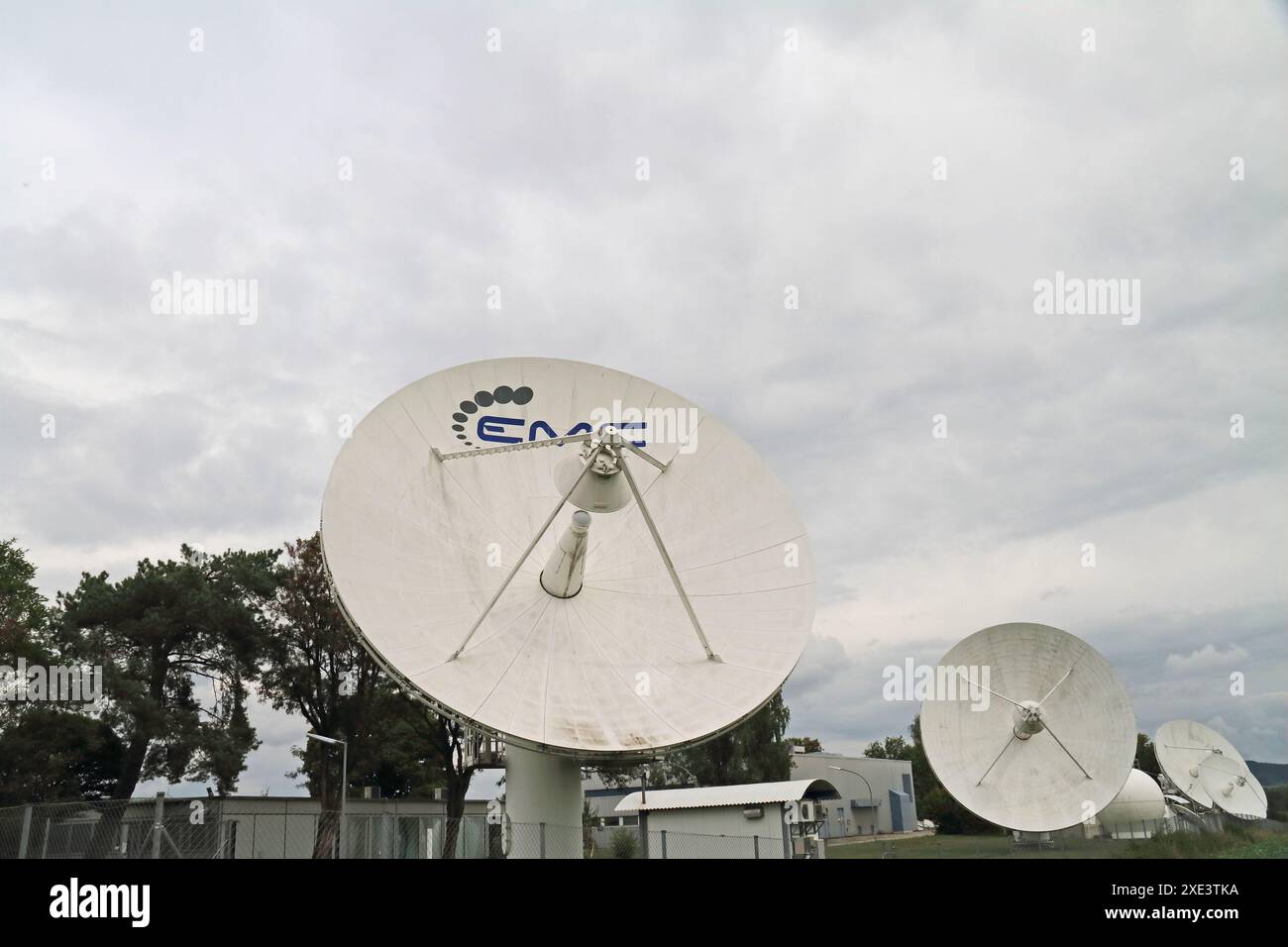 Satellite ground station from the Radom industrial monument in Raisting ...