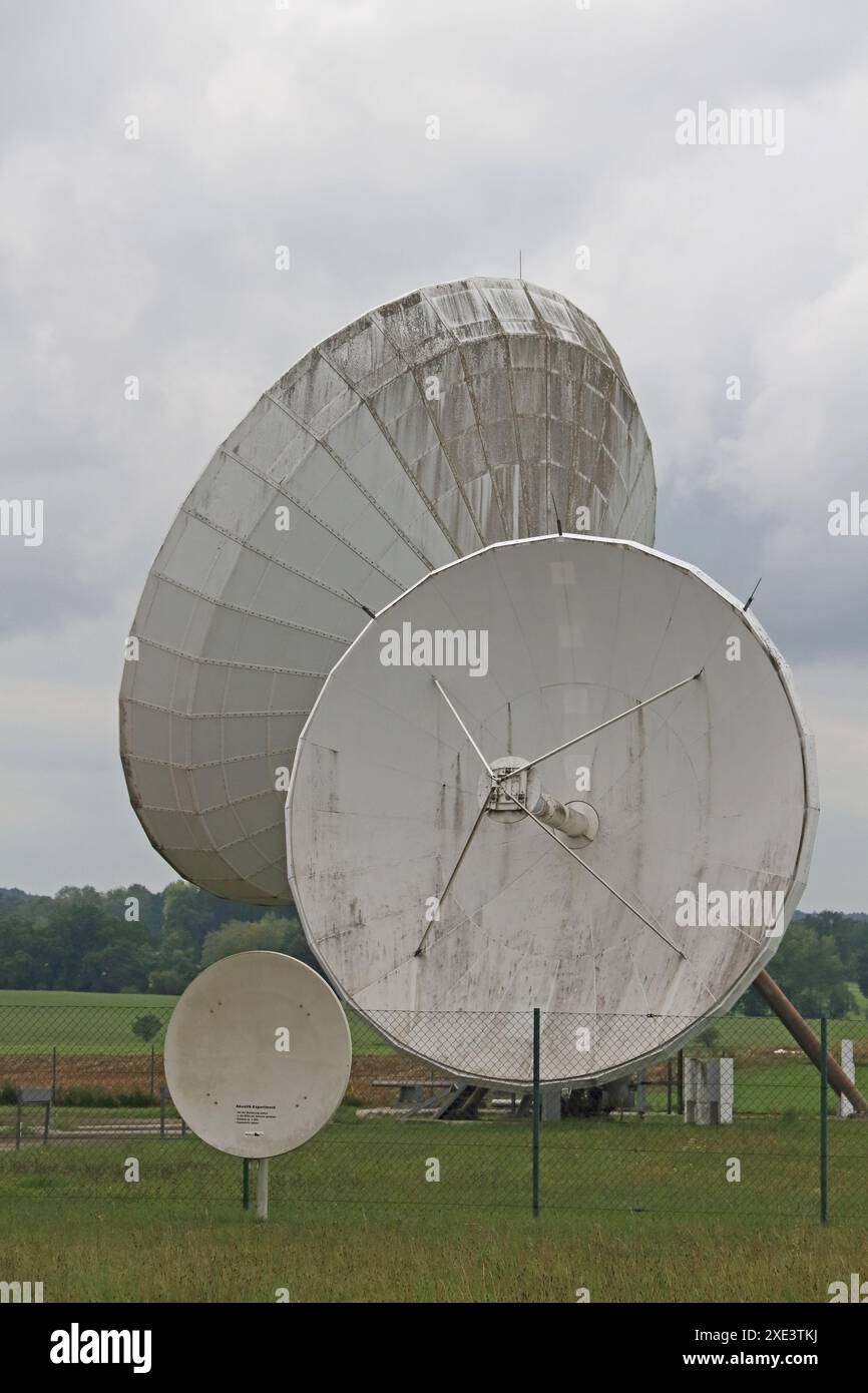 Satellite ground station from the Radom industrial monument in Raisting ...