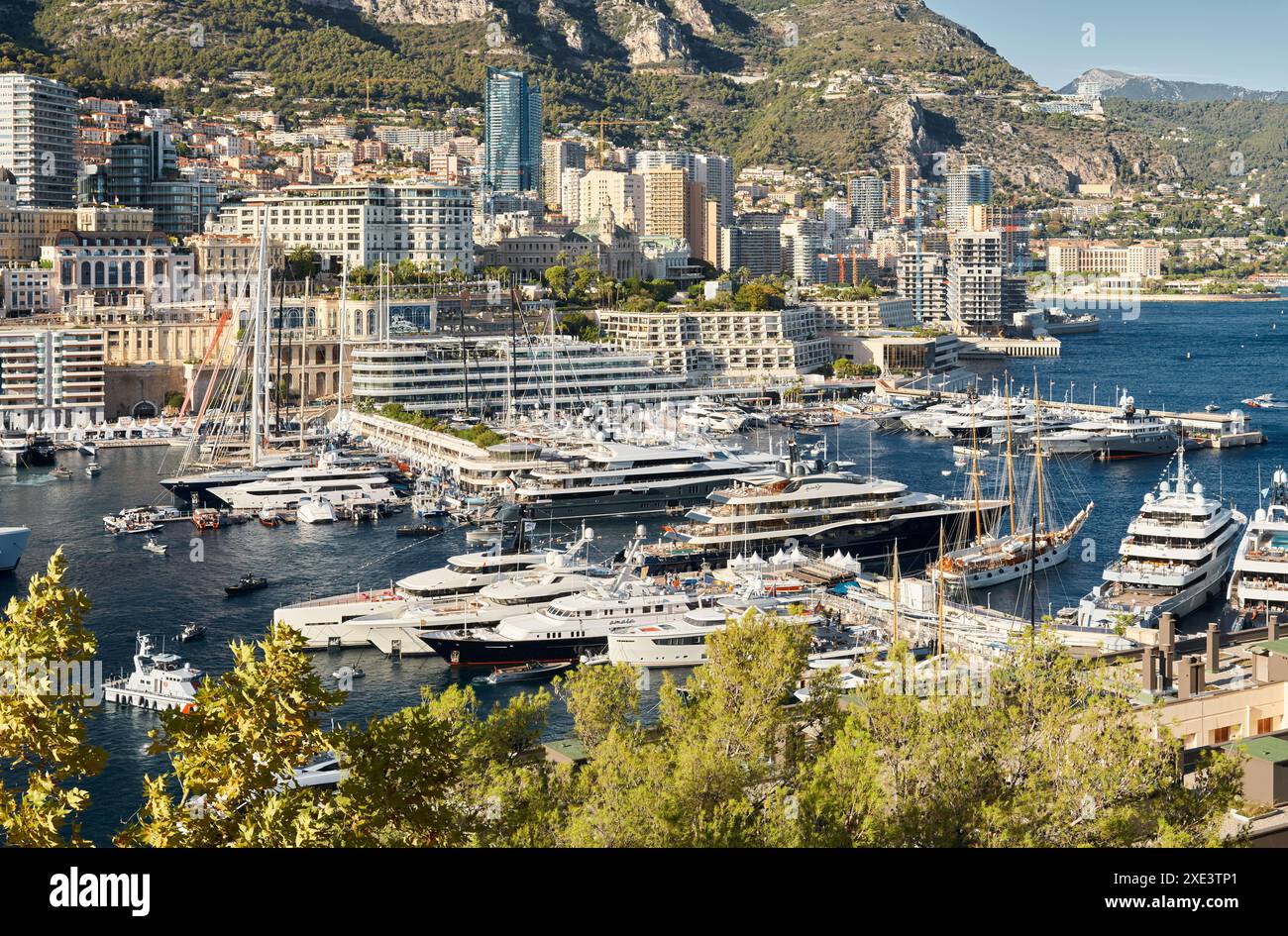 Monaco, Monte Carlo, 28 September 2022 - Top view of the famous yacht ...