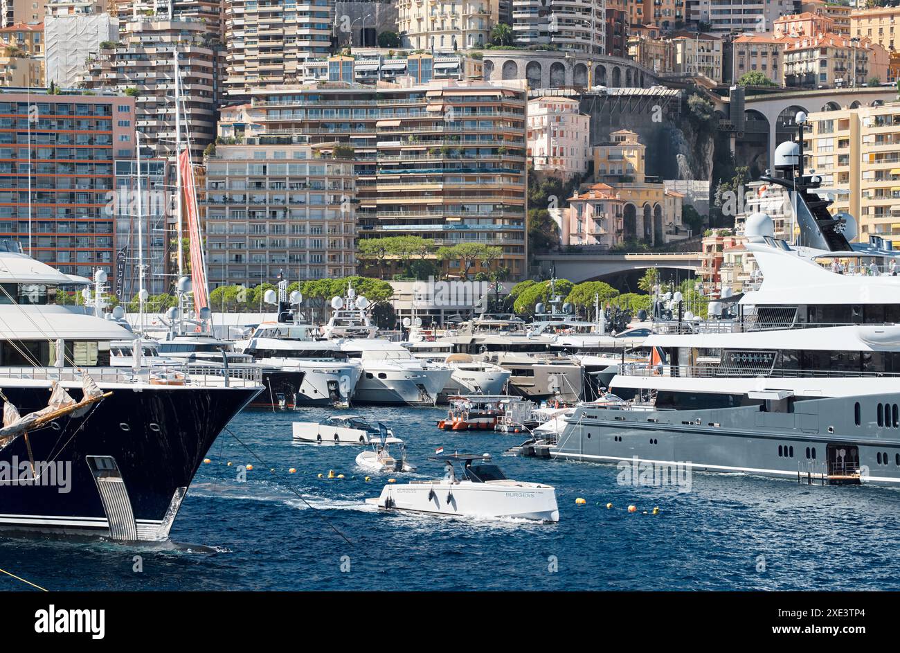 Monaco, Monte Carlo, 28 September 2022 - Top view of the famous yacht ...