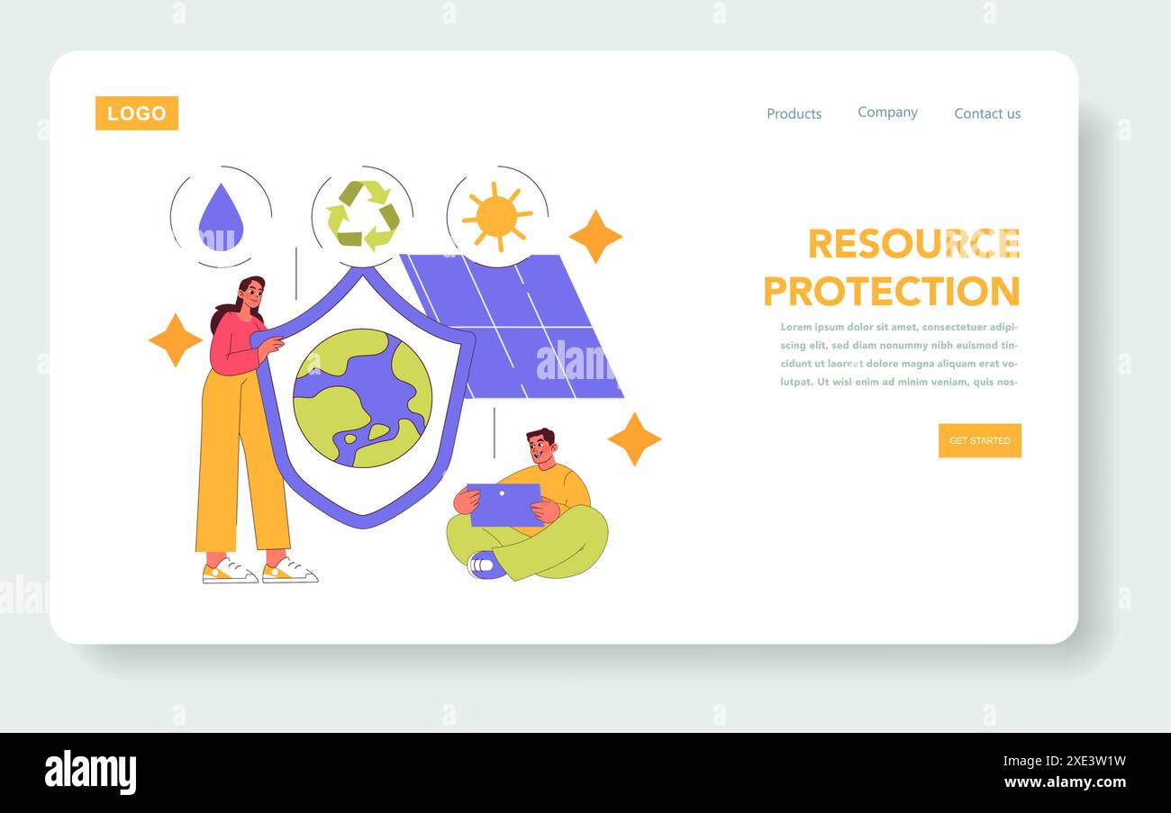 Sustainable Materials concept. An illustration promoting resource ...