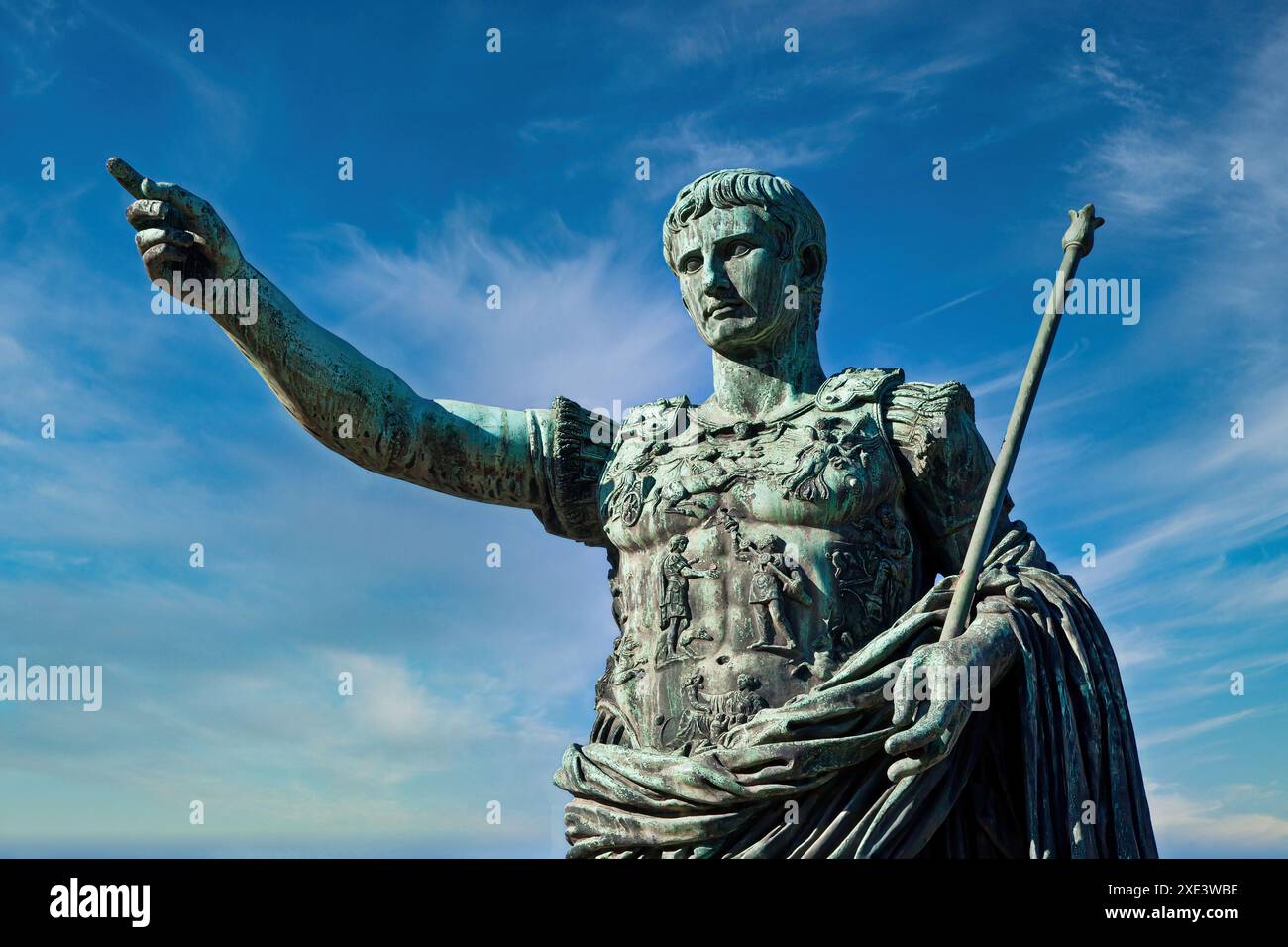 Julius Caesar, ancient statue in Rome, Italy. Concept for leadership ...