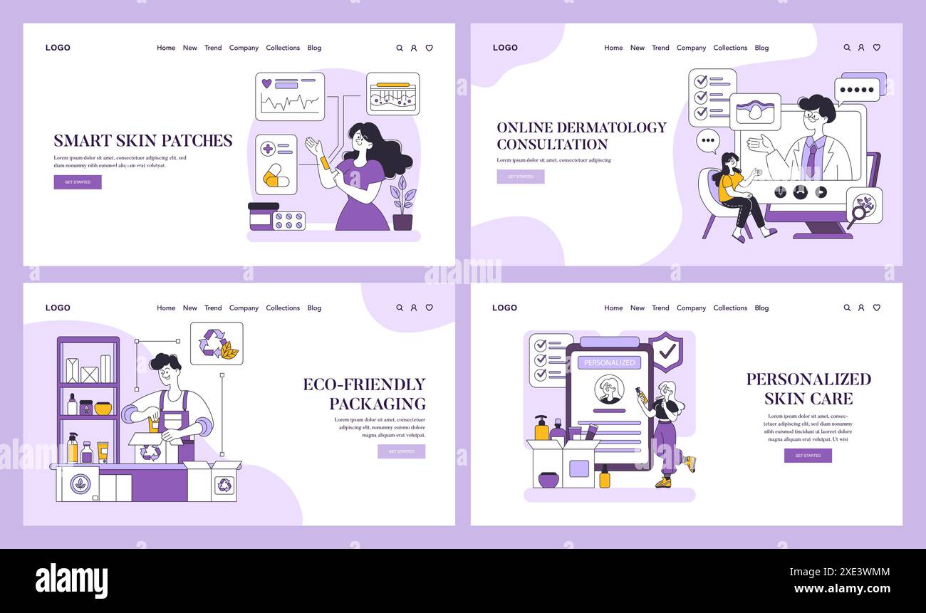 Skincare Innovation set. Advances in smart skin patches, online ...