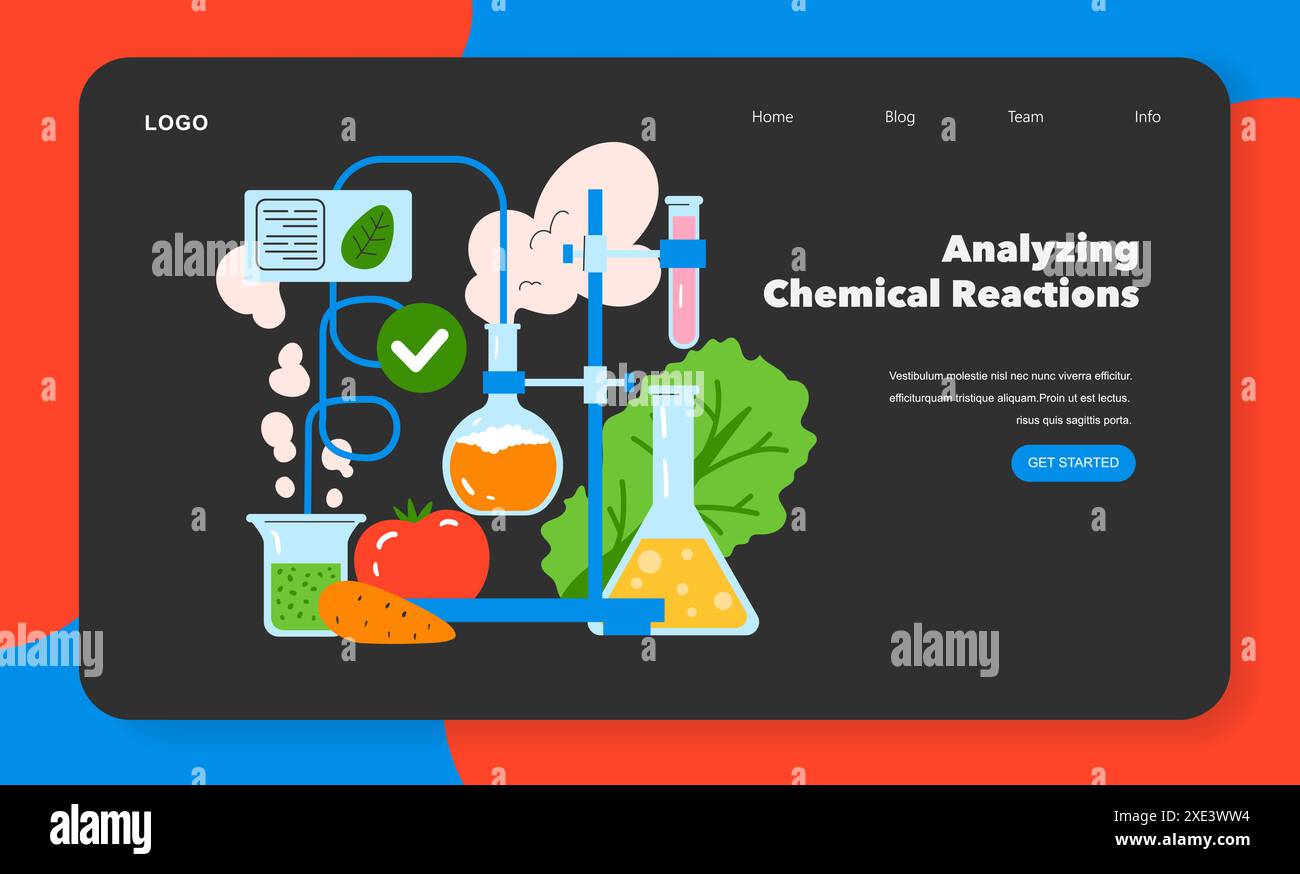Flavor Reversal concept. Chemistry lab web banner with fresh ...