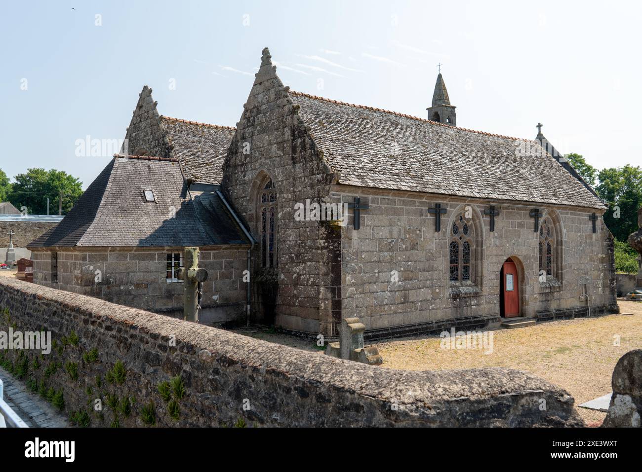 Enclosed parish in a village in Brittany Stock Photo - Alamy
