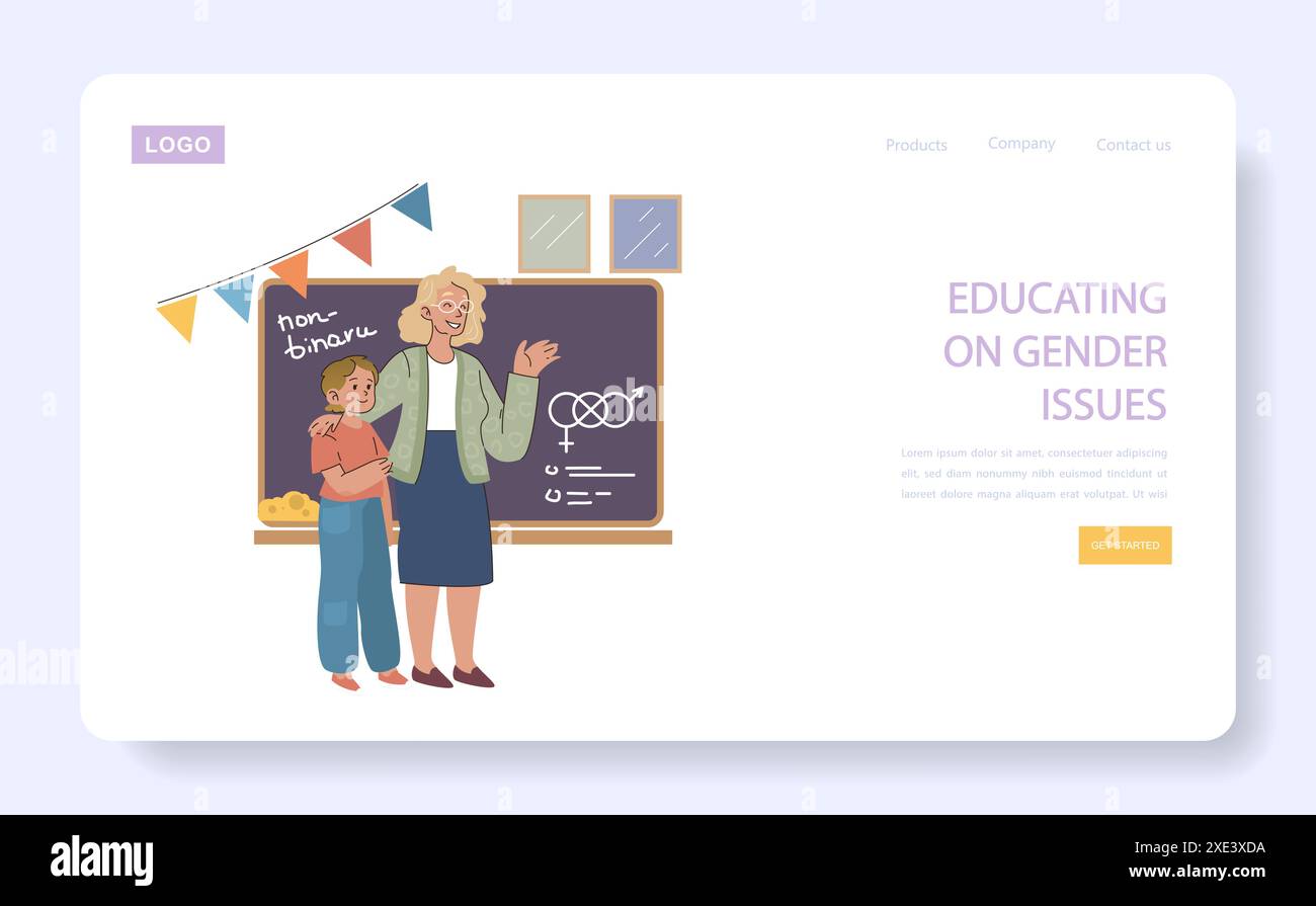 Educating on Gender Issues concept. A nurturing educational scene where ...