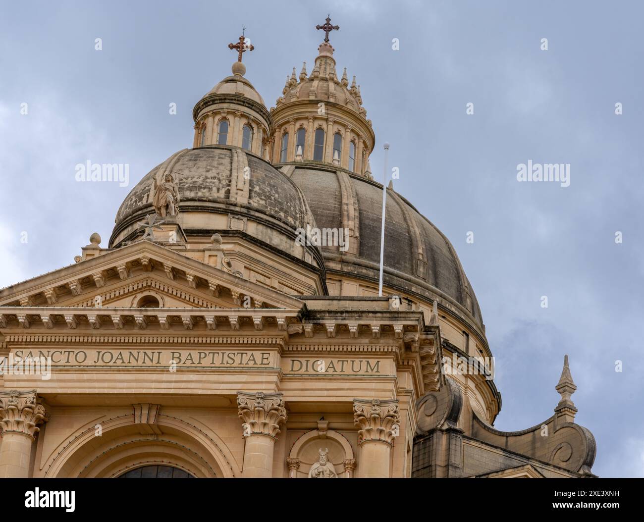 Detail view of the Rotunda of Xewkija Church on Gozo Island in Malta ...