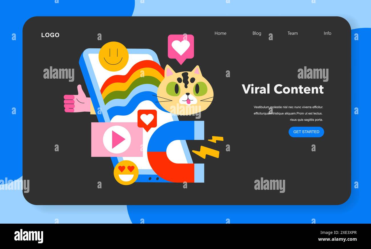 Viral Content concept. A captivating illustration showing the impact of ...
