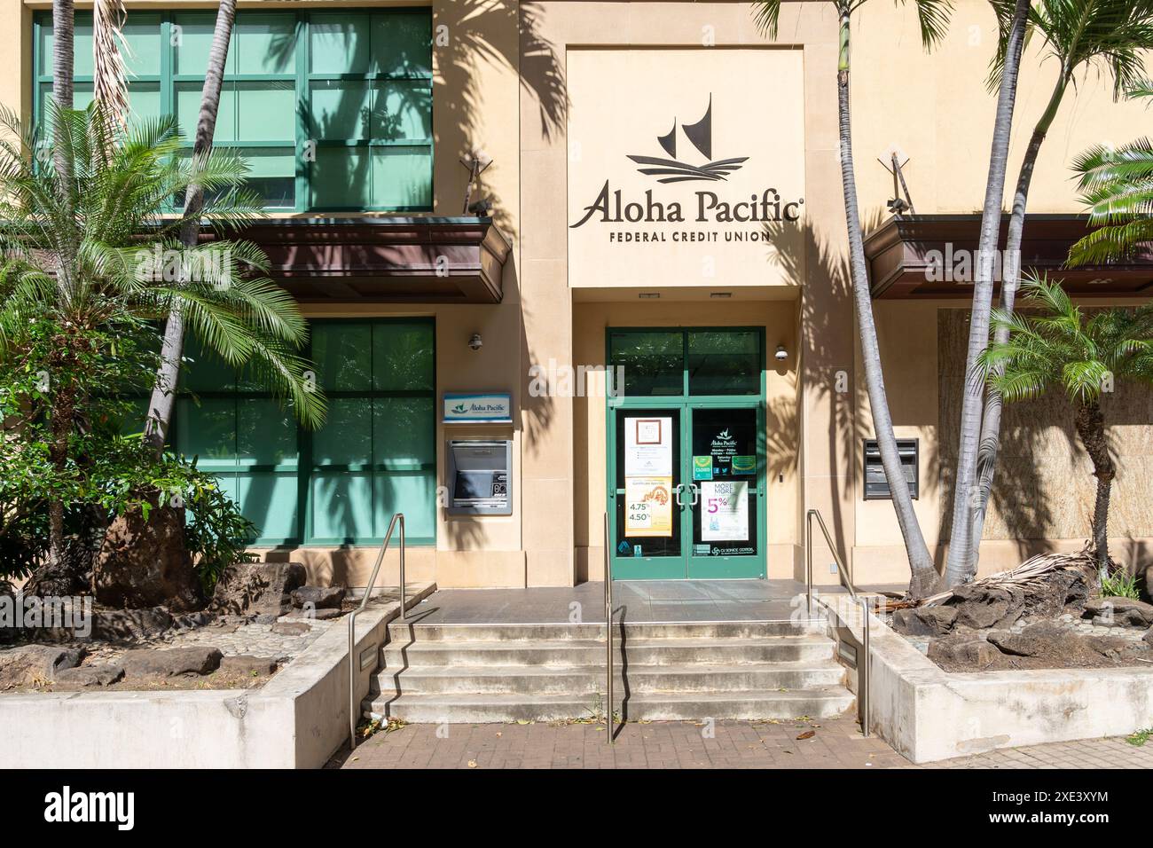 Honolulu, HI, USA - January 13, 2024: An Aloha Pacific Federal Credit ...