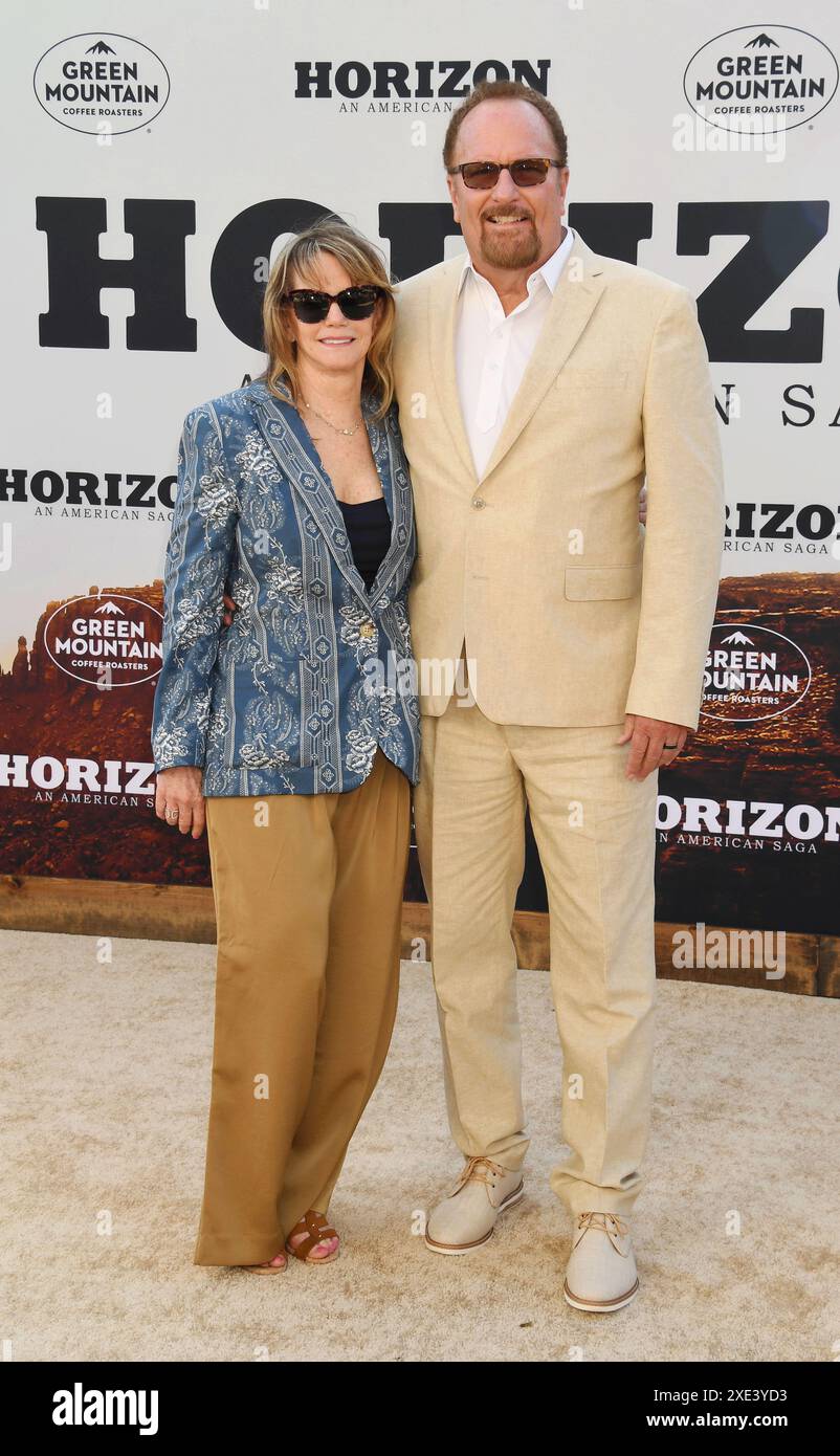 LOS ANGELES, CALIFORNIA - JUNE 24: Derek R. Hill (R) and guest attend ...