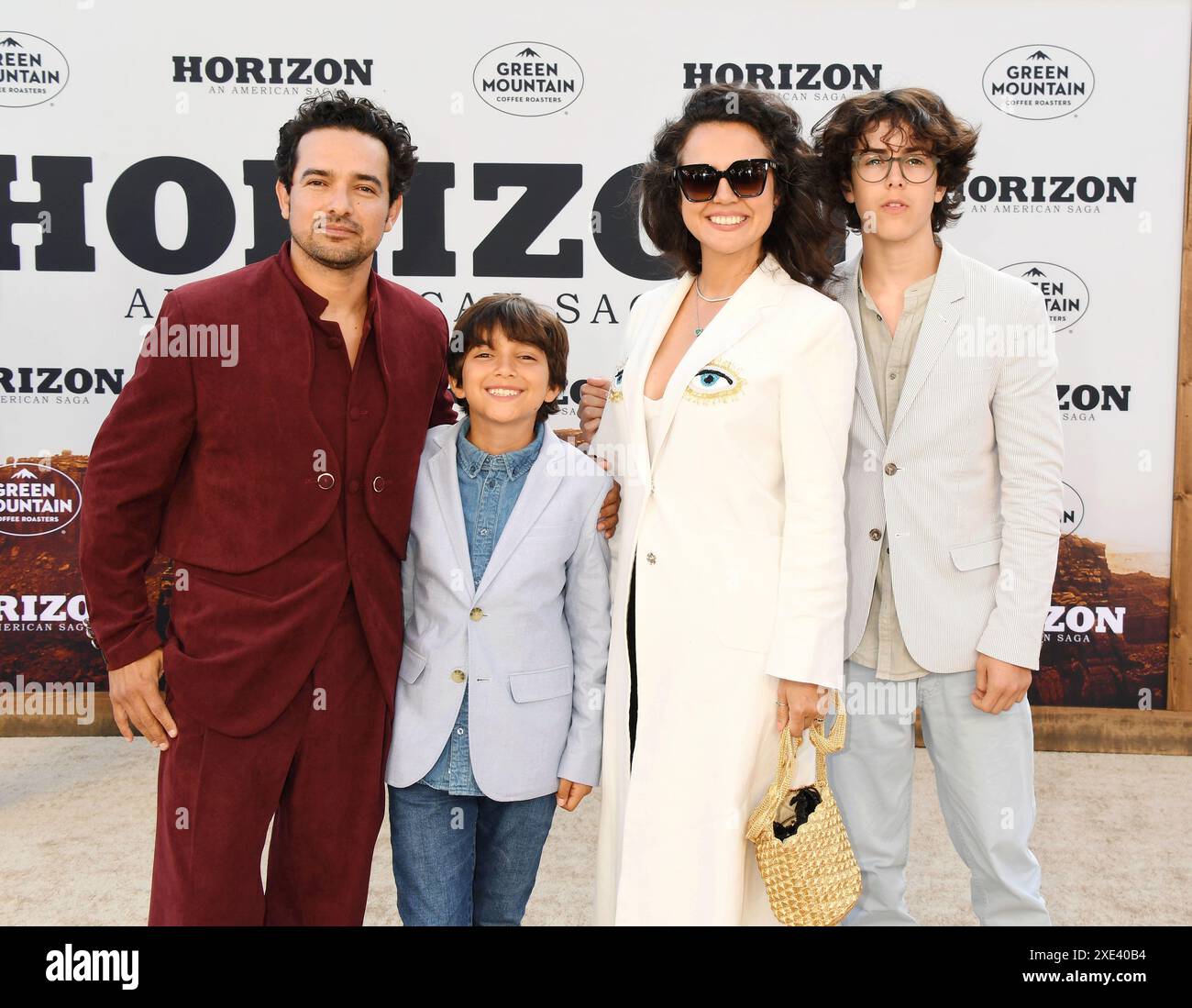 LOS ANGELES, CALIFORNIA - JUNE 24: Alejandro Edda (L) and family attend ...